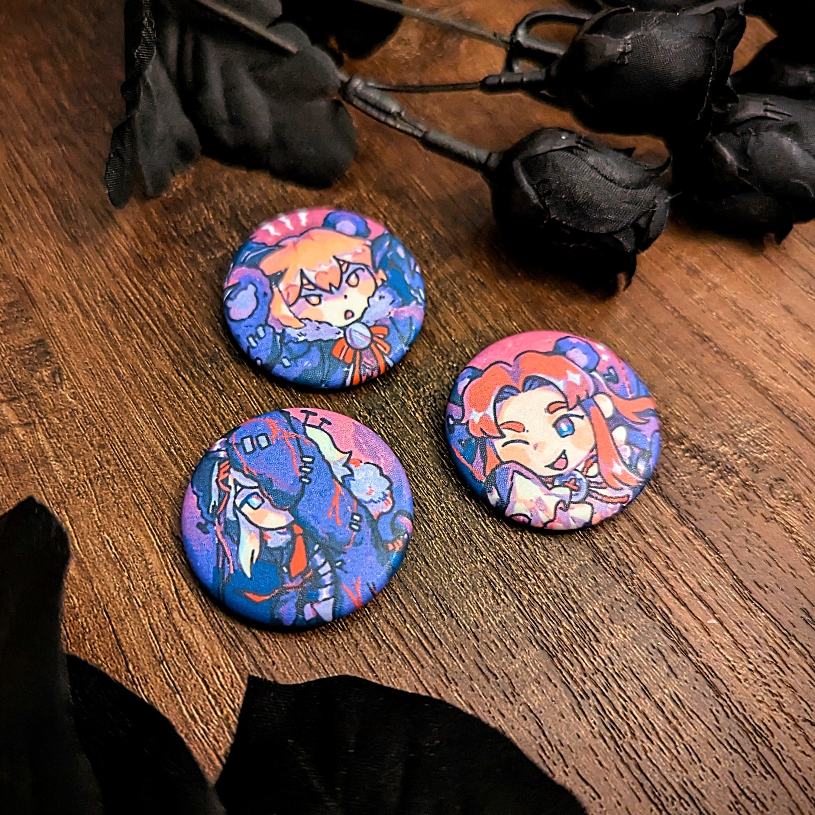 Pinback Buttons - Hex Nail EGOs (Limbus Company) – Chiko's Workshop